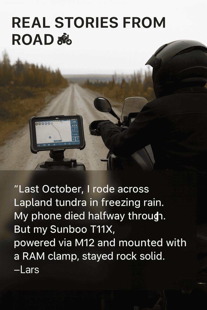 Rugged Tablet for Motorcycle GPS -- Sunboo T11X
