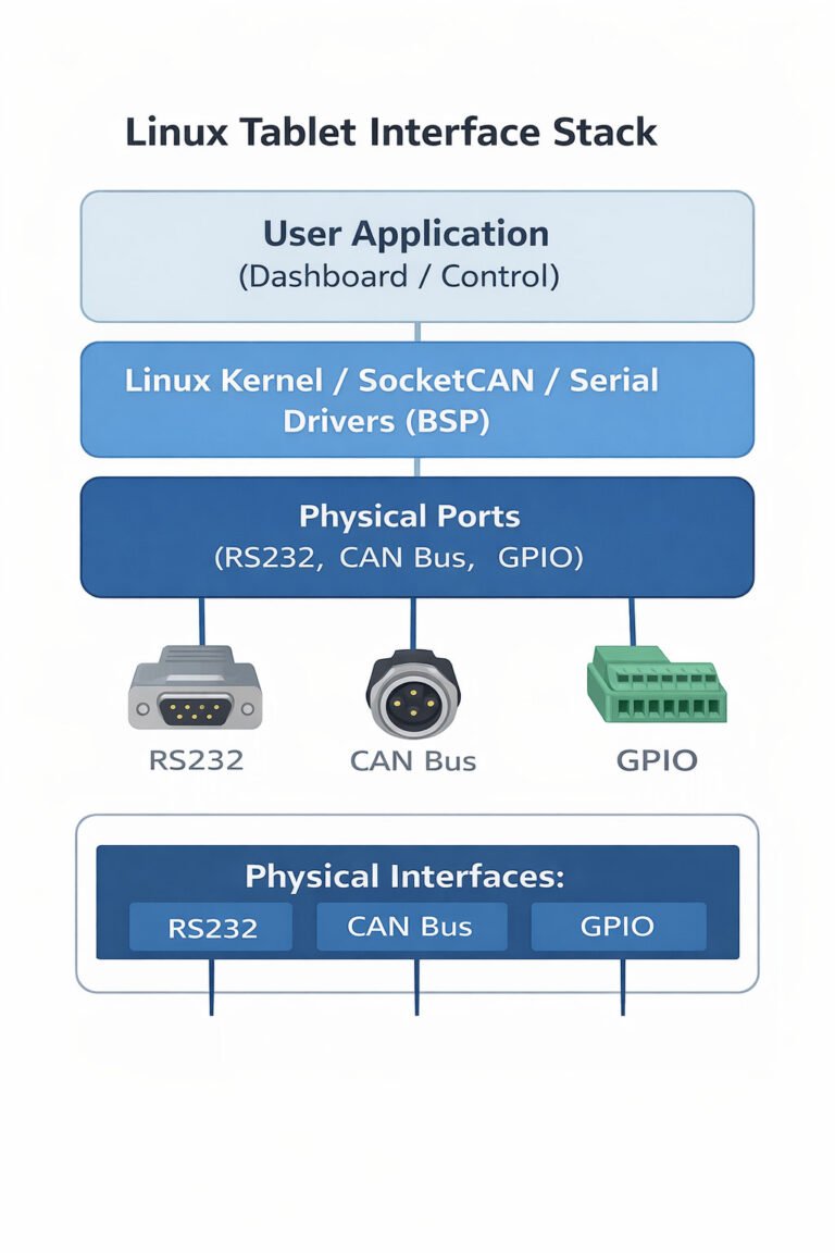 Linux Tablet Industrial Interfaces: CAN, RS232 and GPIO Explained