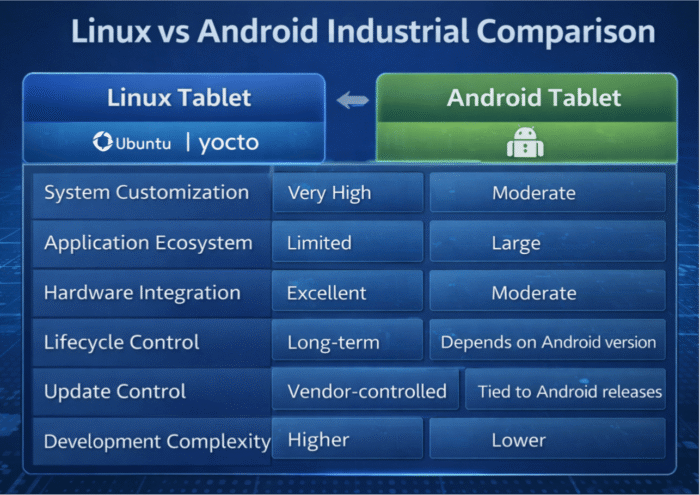 Linux vs Android Industrial Tablet: Architecture, Stability & Lifecycle